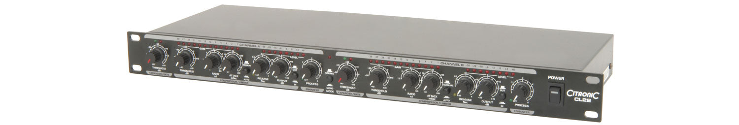 Citronic CL22 Stereo Compressor / Limiter / Gate (170935)